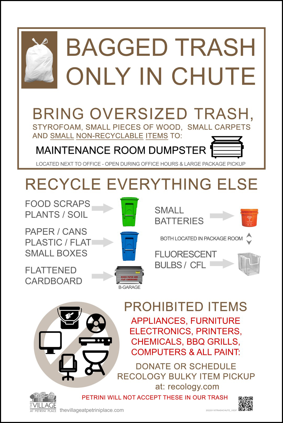 NEW TRASH & RECYCLE RULES | The Village at Petrini Place